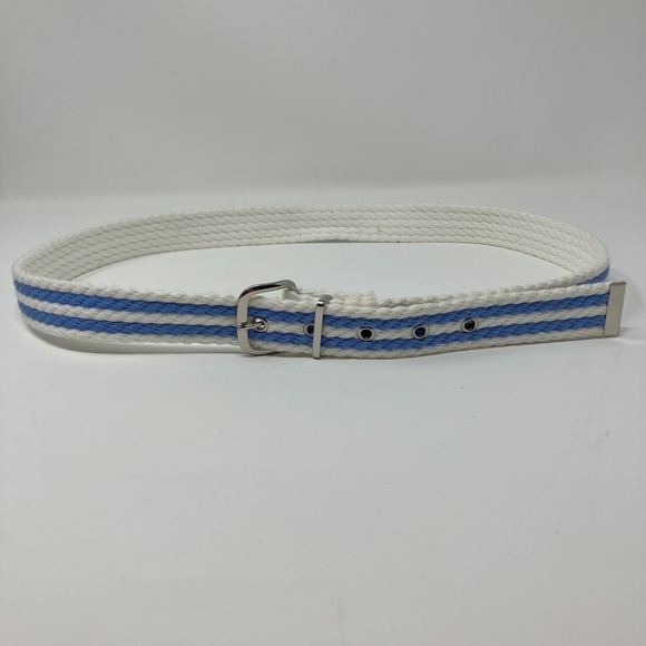 Accessories | Blue White Striped Belt | Poshmark